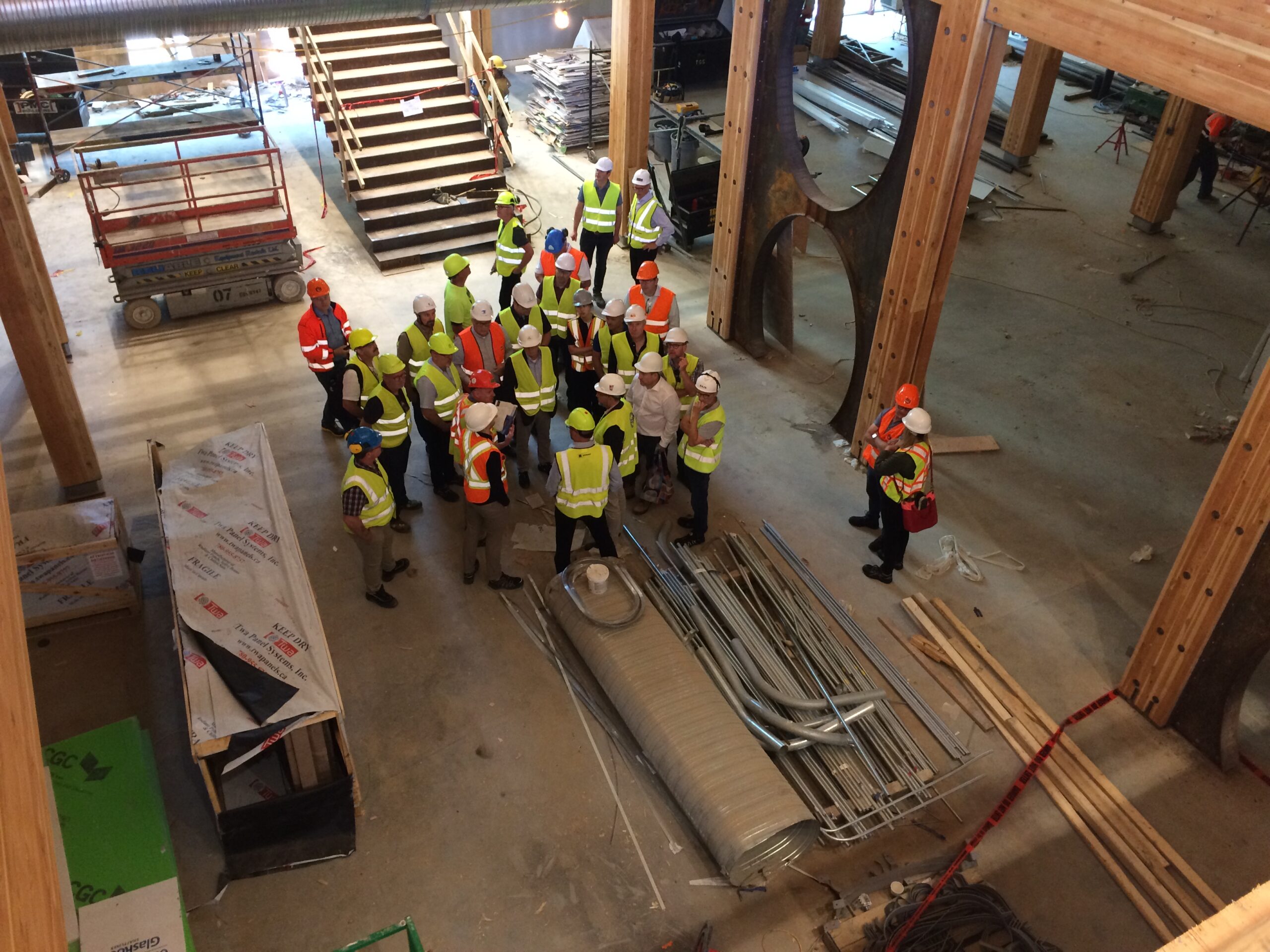 Danish Construction Companies tour MEC Flagship Store Site - Proscenium